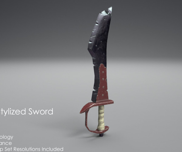 ArtStation - Low-Poly Stylized Sword | Game Assets