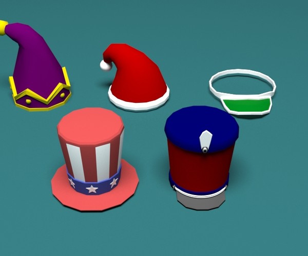 ArtStation - Low Poly Hats No3 | Resources
