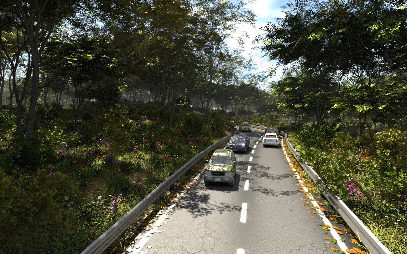 ArtStation - Forest road in Blender | Resources