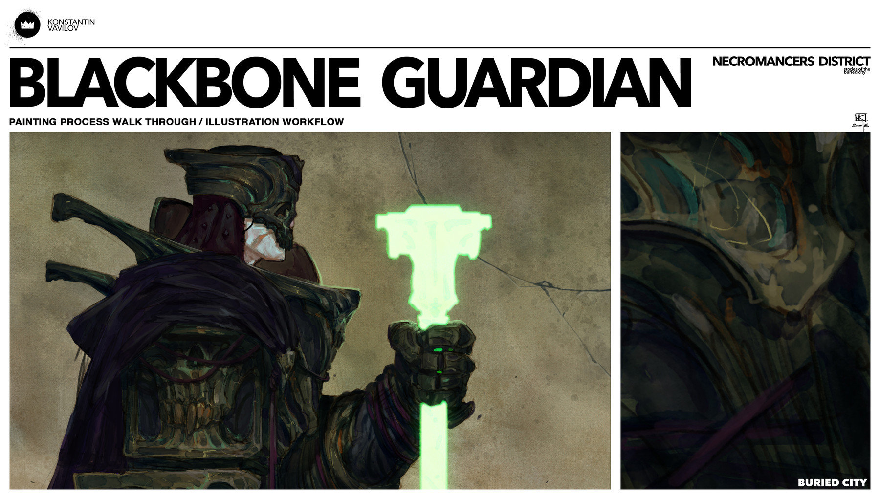 ArtStation - Blackbone Guardian - Painting Process walk through | Tutorials