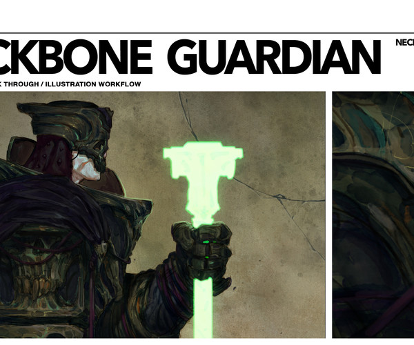 ArtStation - Blackbone Guardian - Painting Process walk through | Tutorials
