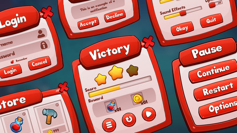 ArtStation - Cute Menu GUI Kit | Game Assets