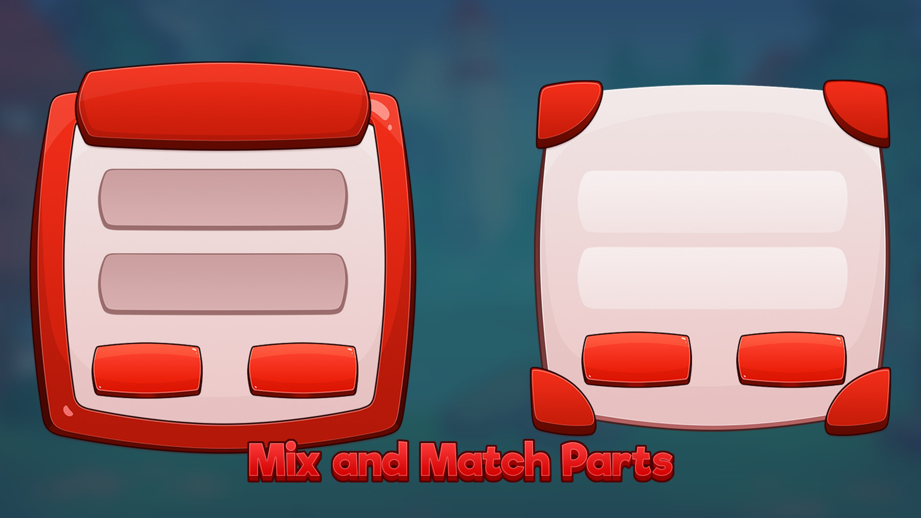 ArtStation - Cute GUI Kit | Game Assets