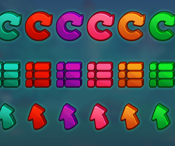 ArtStation - Cute GUI Kit | Game Assets