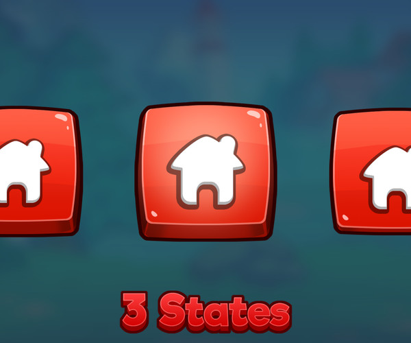 ArtStation - Cute GUI Kit | Game Assets