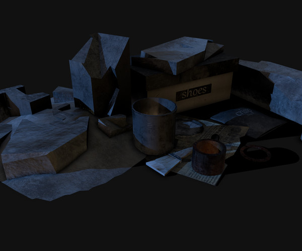ArtStation - Garbage LOW-POLY PBR | Game Assets