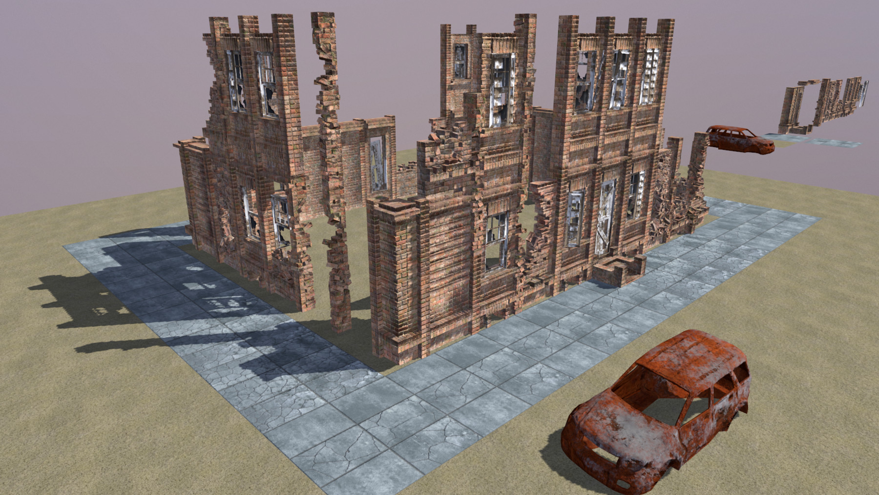 ArtStation - Old Brick House post-apocalyptic | Resources