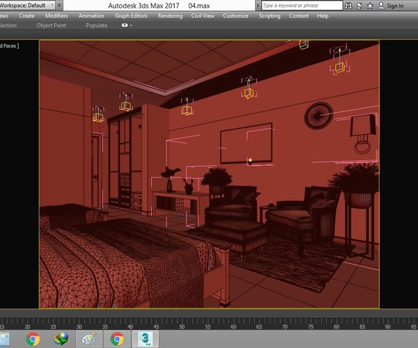 ArtStation - Hotel Guest Room interior 3D model | Resources