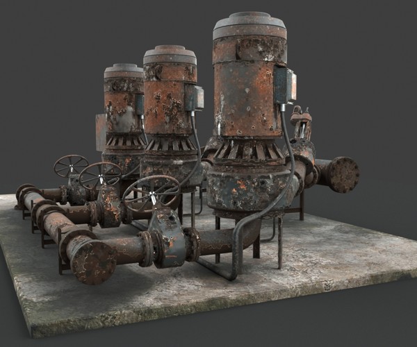 ArtStation - Rusted pump station | Resources
