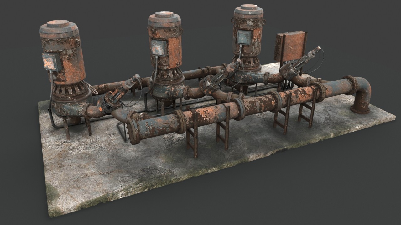 ArtStation - Rusted pump station | Resources