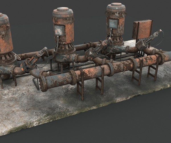 ArtStation - Rusted pump station | Resources