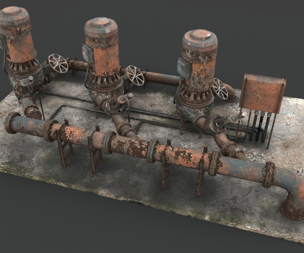 ArtStation - Rusted pump station | Resources