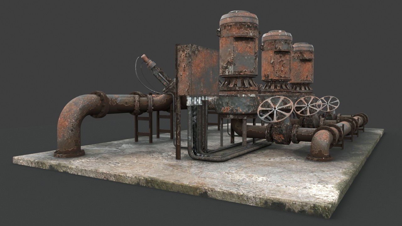 ArtStation - Rusted pump station | Resources