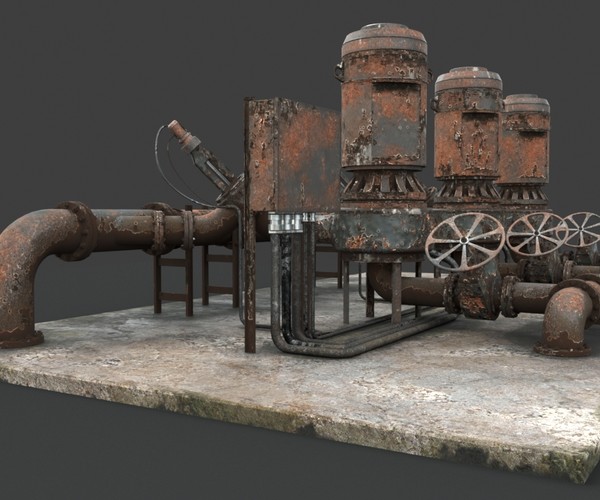 ArtStation - Rusted pump station | Resources