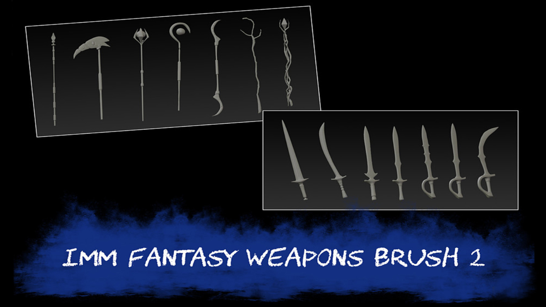 ArtStation - IMM Fantasy Weapons Brush 2 | Brushes