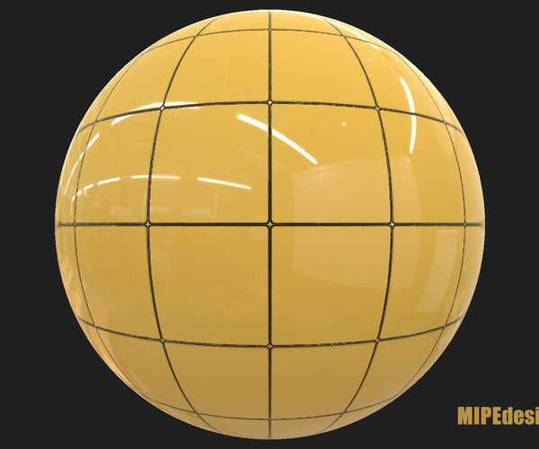 ArtStation - PBR Yellow Tiles Floor Glossy Texture | Game Assets