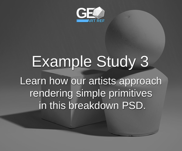 ArtStation - Primitive Shapes Example Study 3 PSD | Tutorials