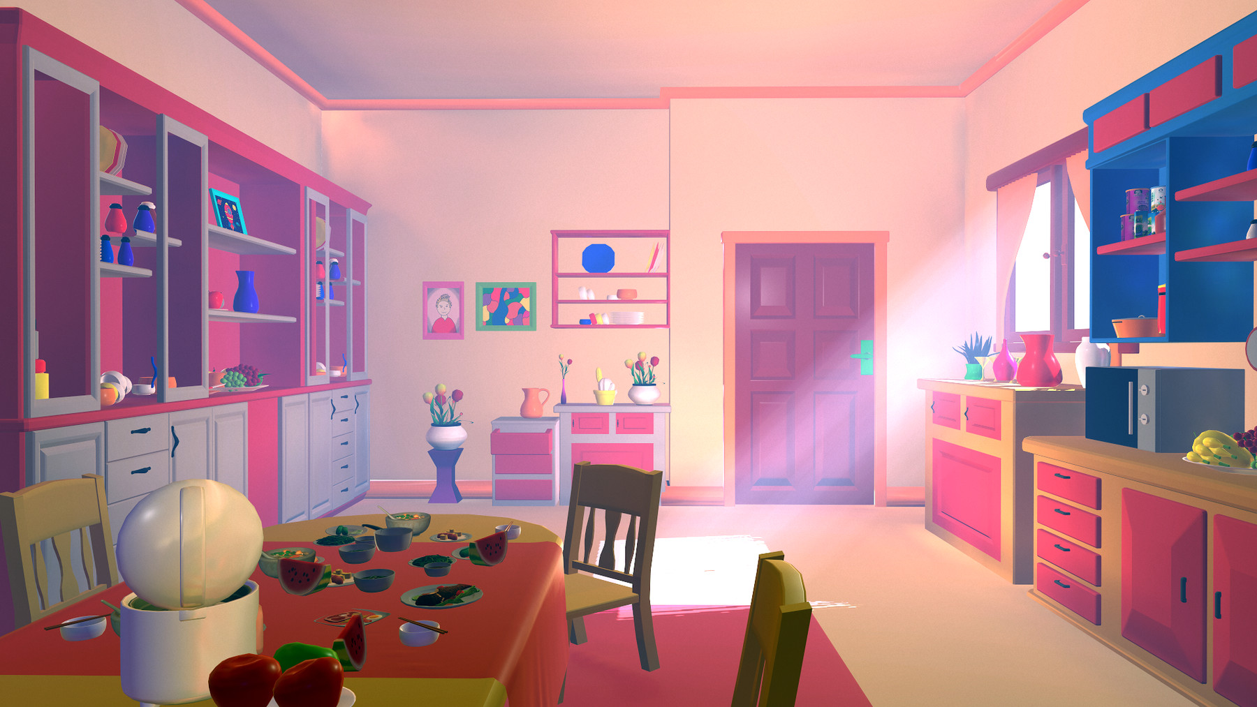 ArtStation - Asset - Cartoons - Kitchen - 3D model | Resources