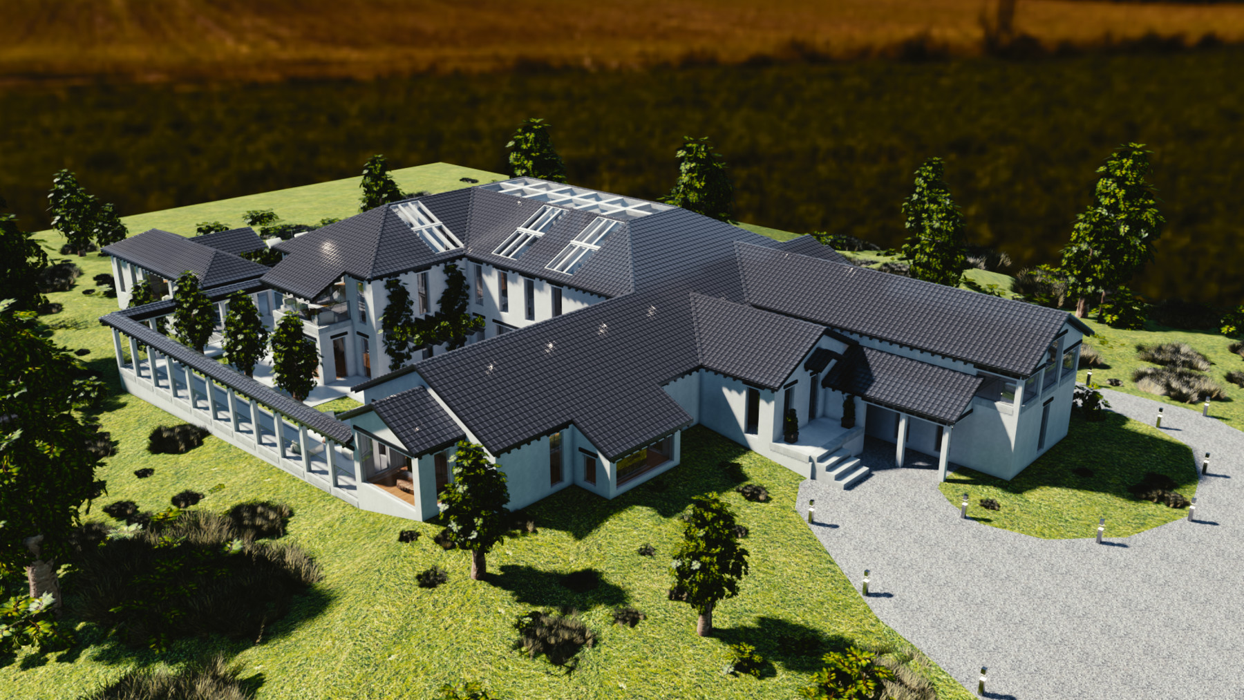 ArtStation - Blender Eevee Modern Mansion | Resources