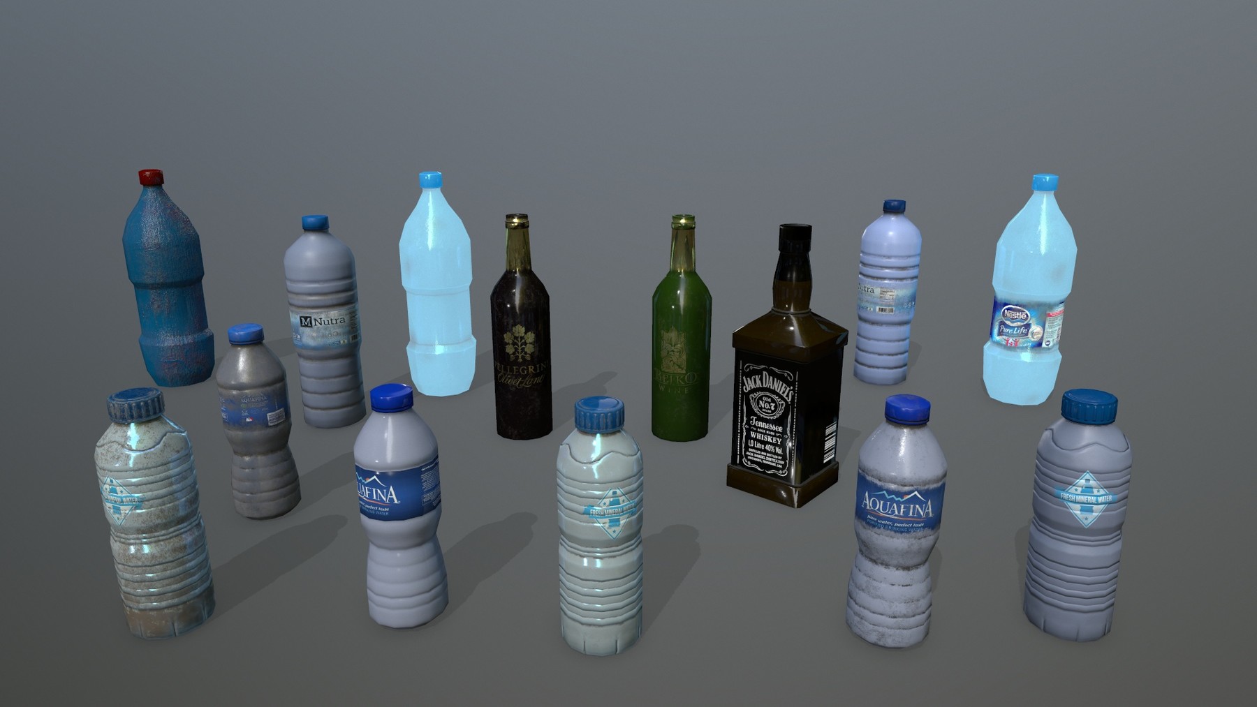 ArtStation - bottle set | Game Assets