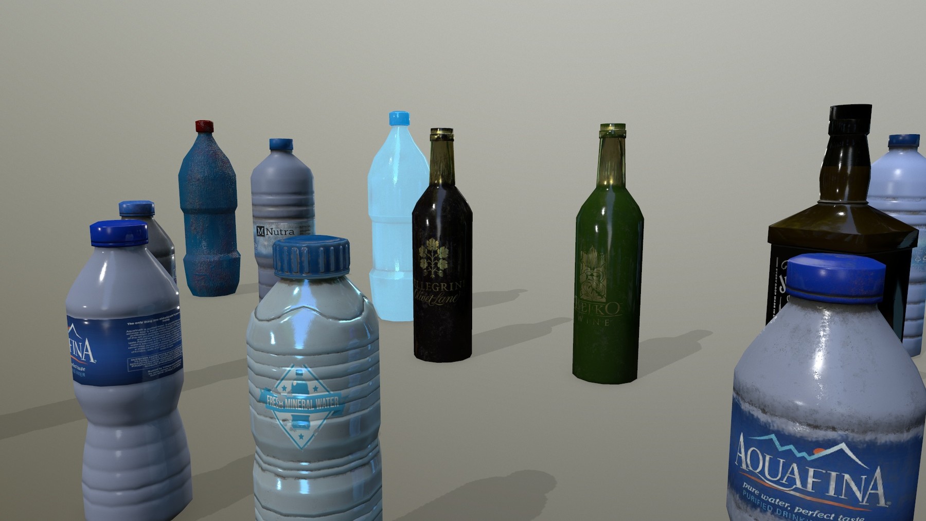 ArtStation - bottle set | Game Assets