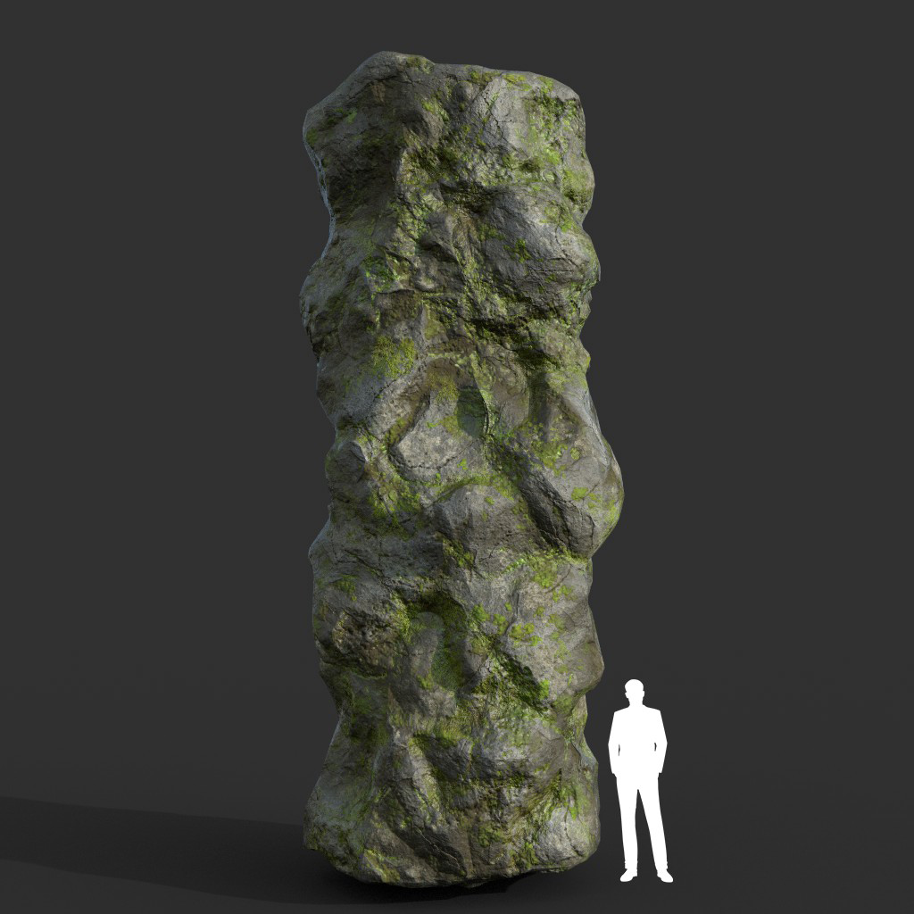 ArtStation - Low poly Cave Modular Mossy Rock Casual Package | Game Assets