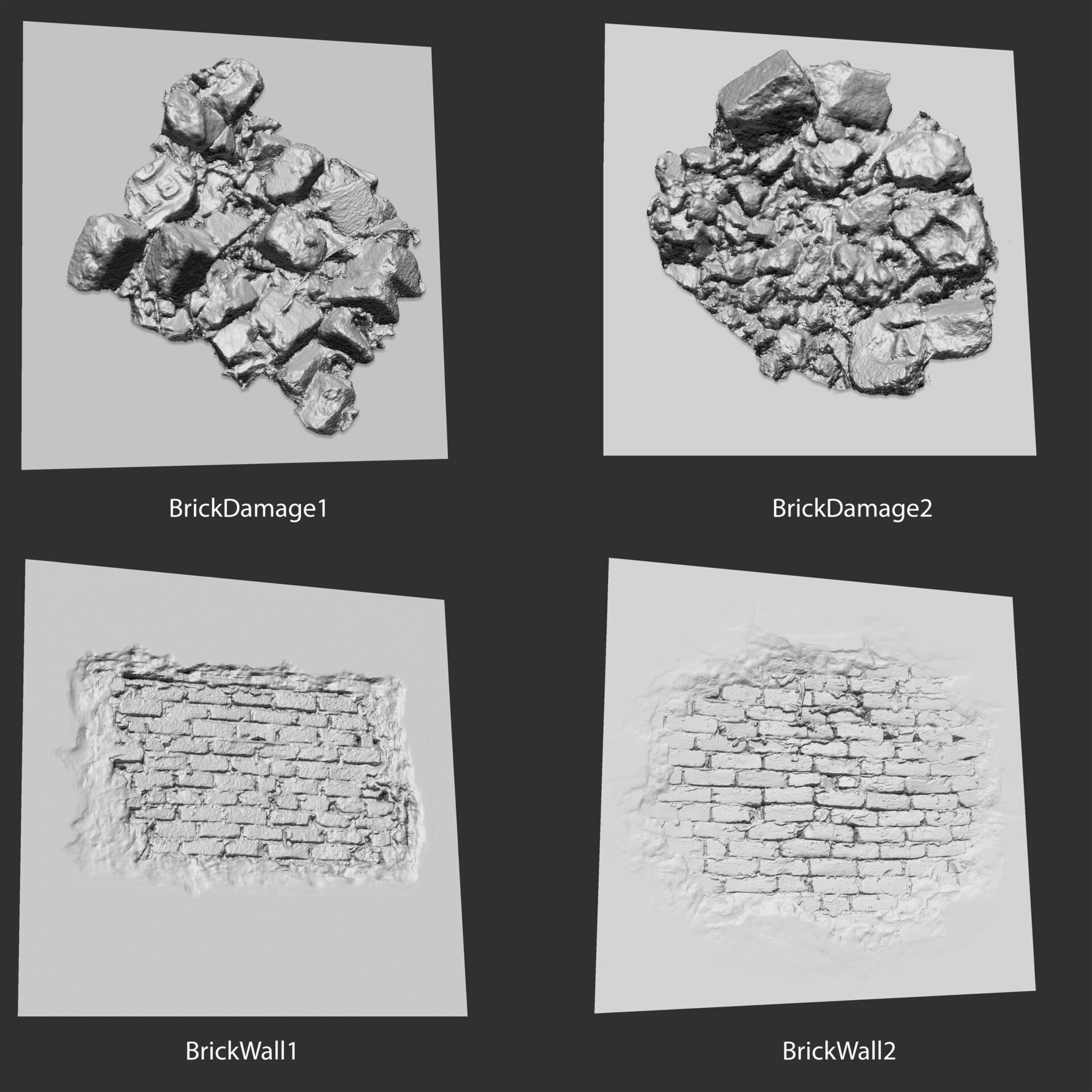 ArtStation - 30 Stone and Brick brushes for zbrush | Brushes