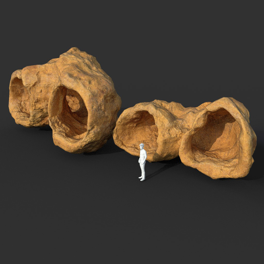 ArtStation - Low poly Cave Modular Yellow Rock Casual Pack | Game Assets