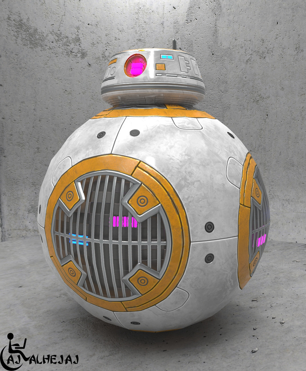 ArtStation - BB-9E Star Wars droid Low-poly 3D model | Game Assets