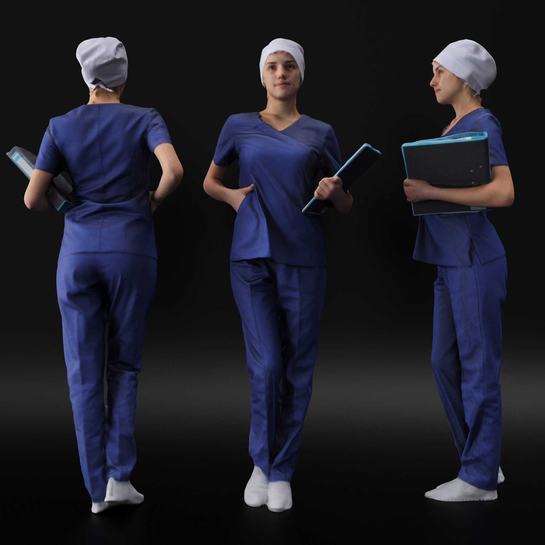 ArtStation - Female surgical nurse scan 02 | Game Assets