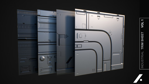 ArtStation - INDUSTRIAL TRIMSHEET VOL 1 | Resources