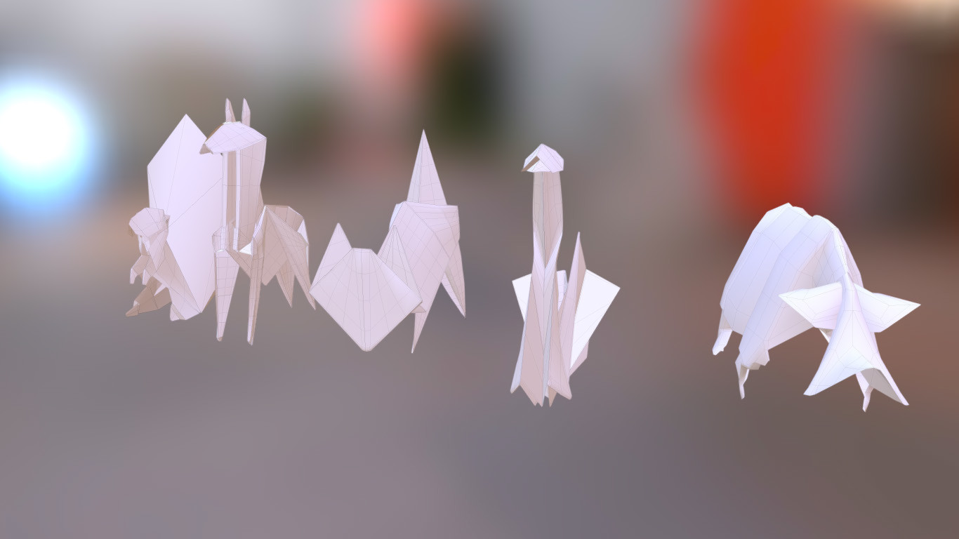 ArtStation - All Origami BUNDLE / Low-poly 3D models | Resources