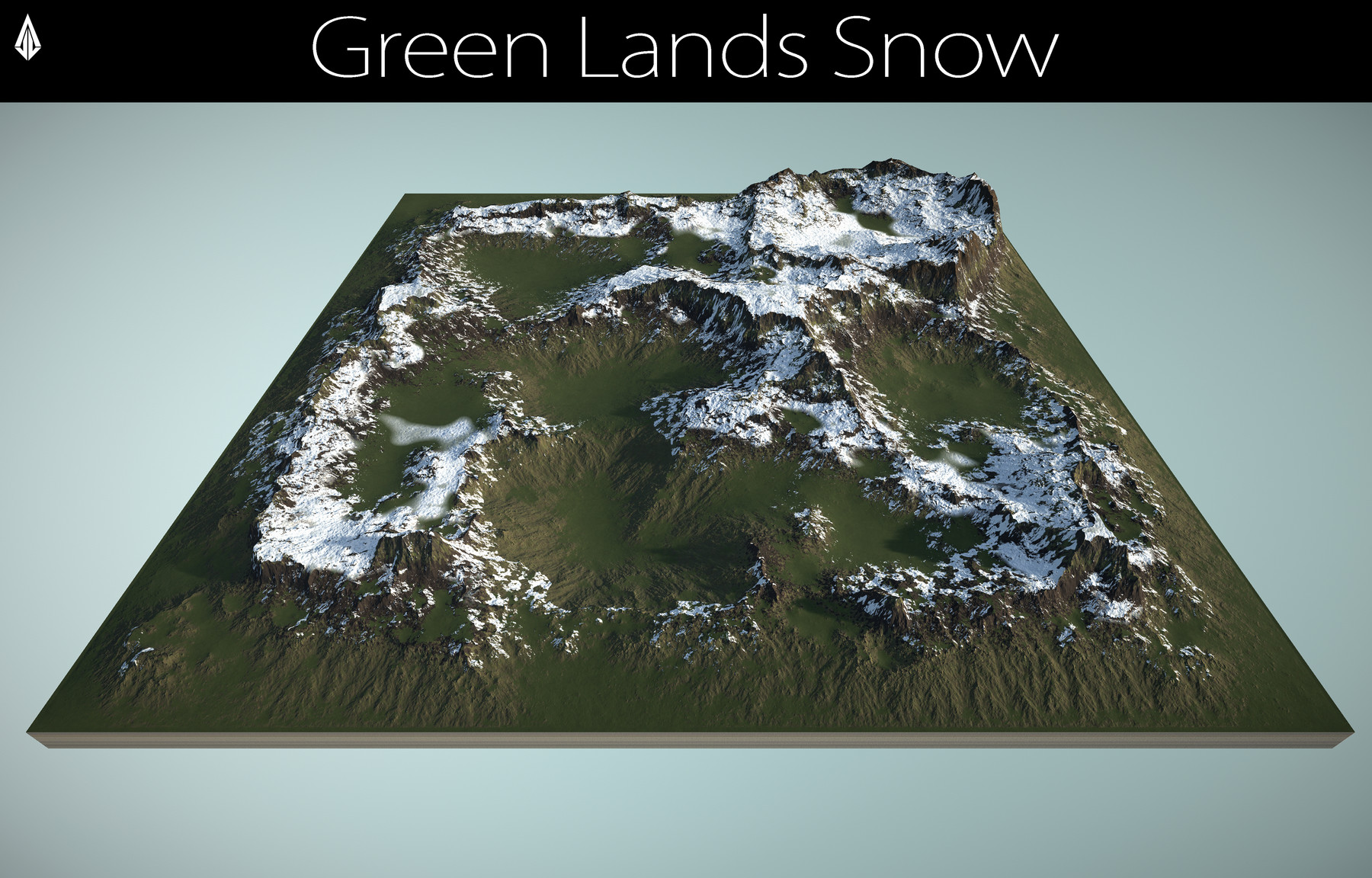 ArtStation - Terrain - 3 Green Lands Snow Height maps / Models | Resources