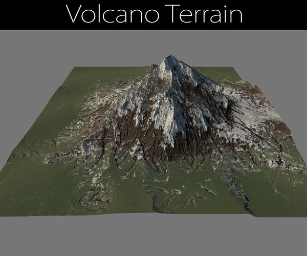 ArtStation - Terrain - 3 Volcano Height maps / Models | Resources
