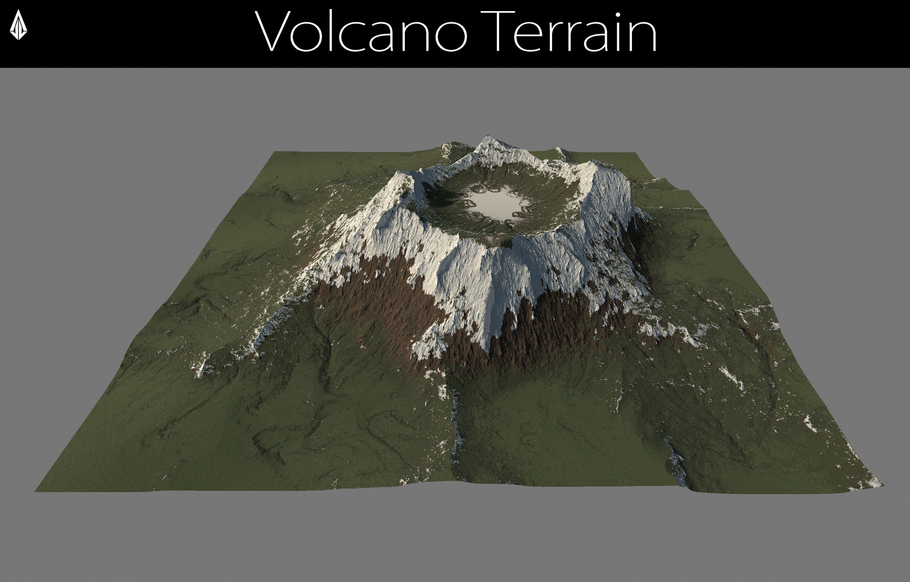 ArtStation - Terrain - 3 Volcano Height maps / Models | Resources