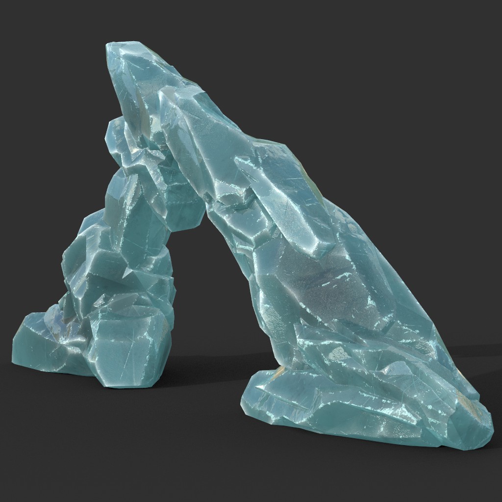 ArtStation - Low poly Ice Block Formation Pack A-190421 | Game Assets