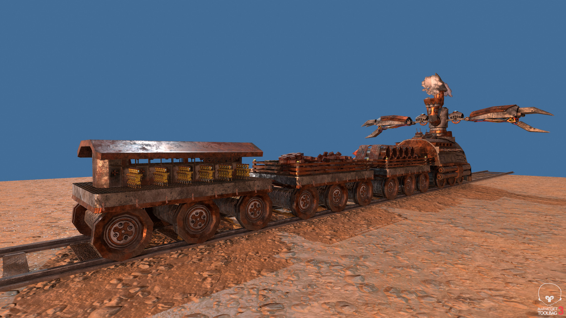 ArtStation - Steampunk Battle Robot Train | Resources