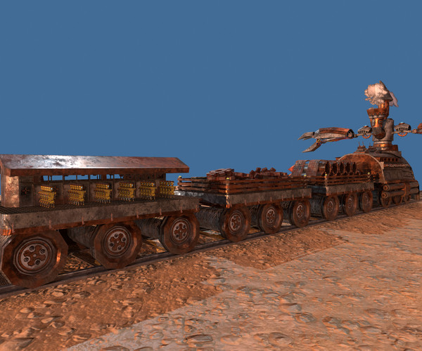 ArtStation - Steampunk Battle Robot Train | Resources