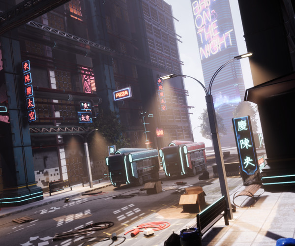 ArtStation - CyberPunk / Sci-Fi Outdoor Environment Asset Set | Game Assets