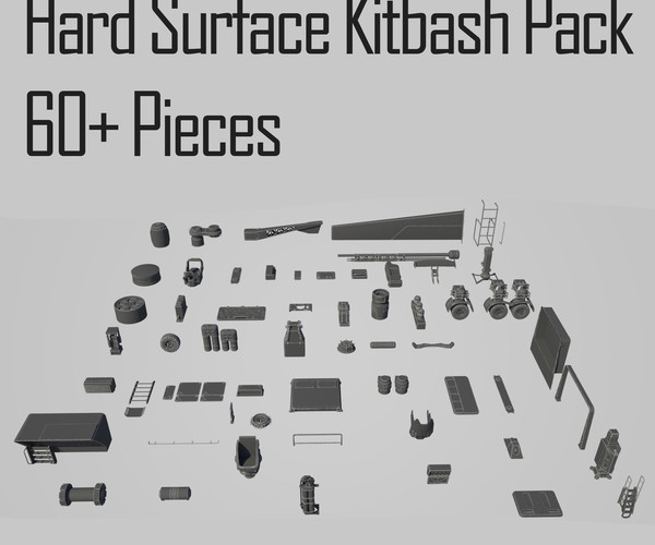 ArtStation - Hard Surface Kitbash Pack - 60+ Objects | Resources