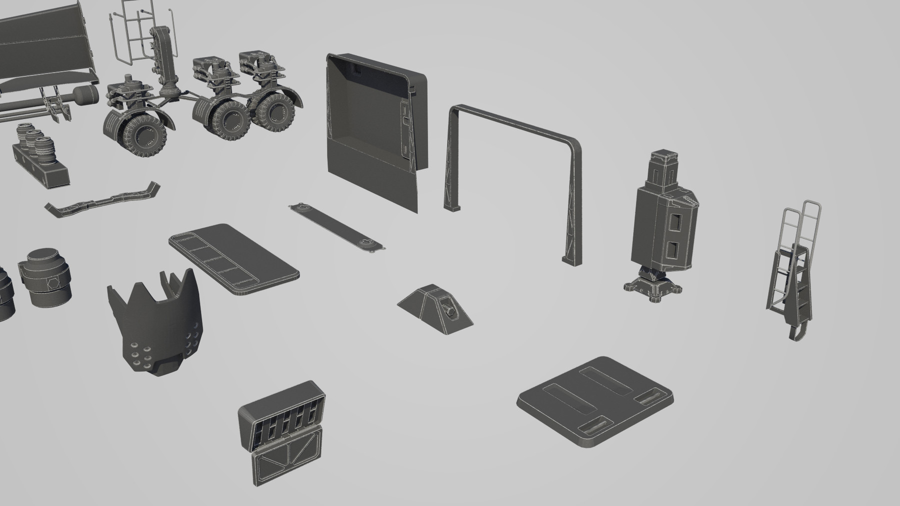 ArtStation - Hard Surface Kitbash Pack - 60+ Objects | Resources