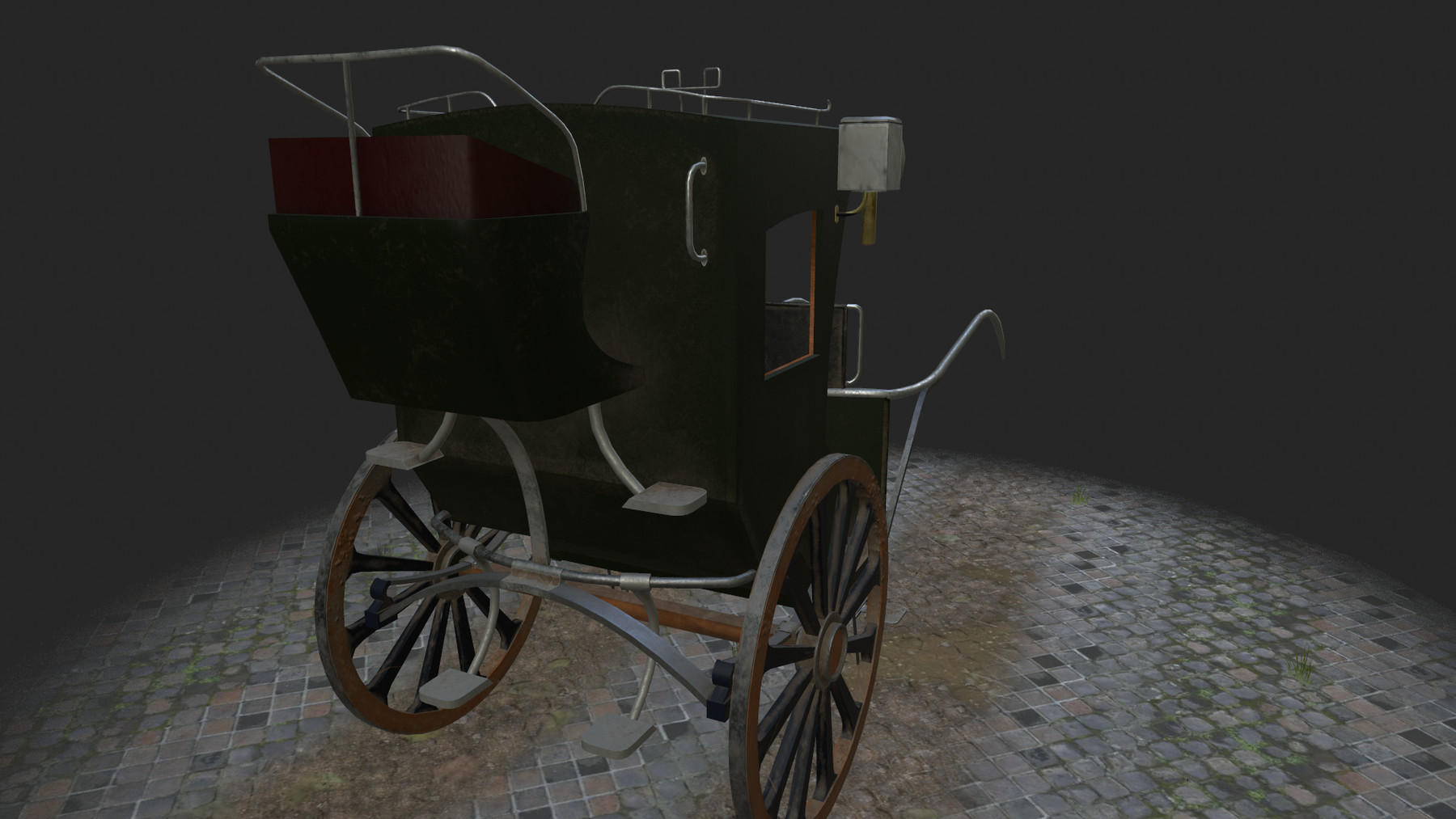 ArtStation - Hansom Horse Drawn Carriage | Game Assets