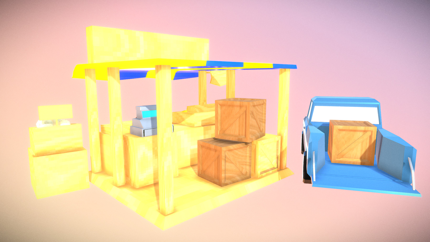 ArtStation - Modular Farmers Market Stall | Resources