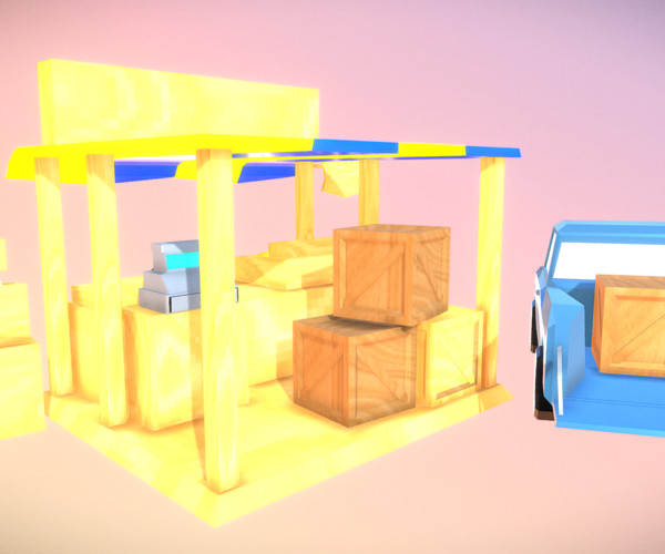 ArtStation - Modular Farmers Market Stall | Resources