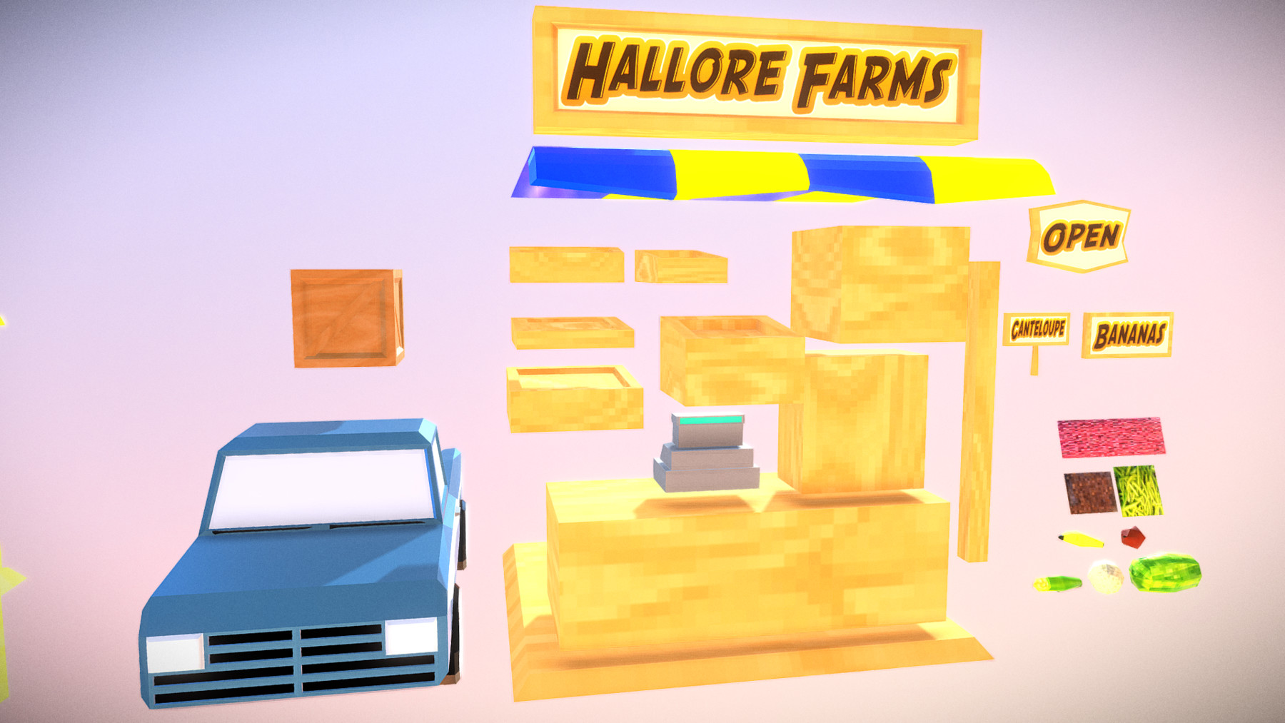 ArtStation - Modular Farmers Market Stall | Resources