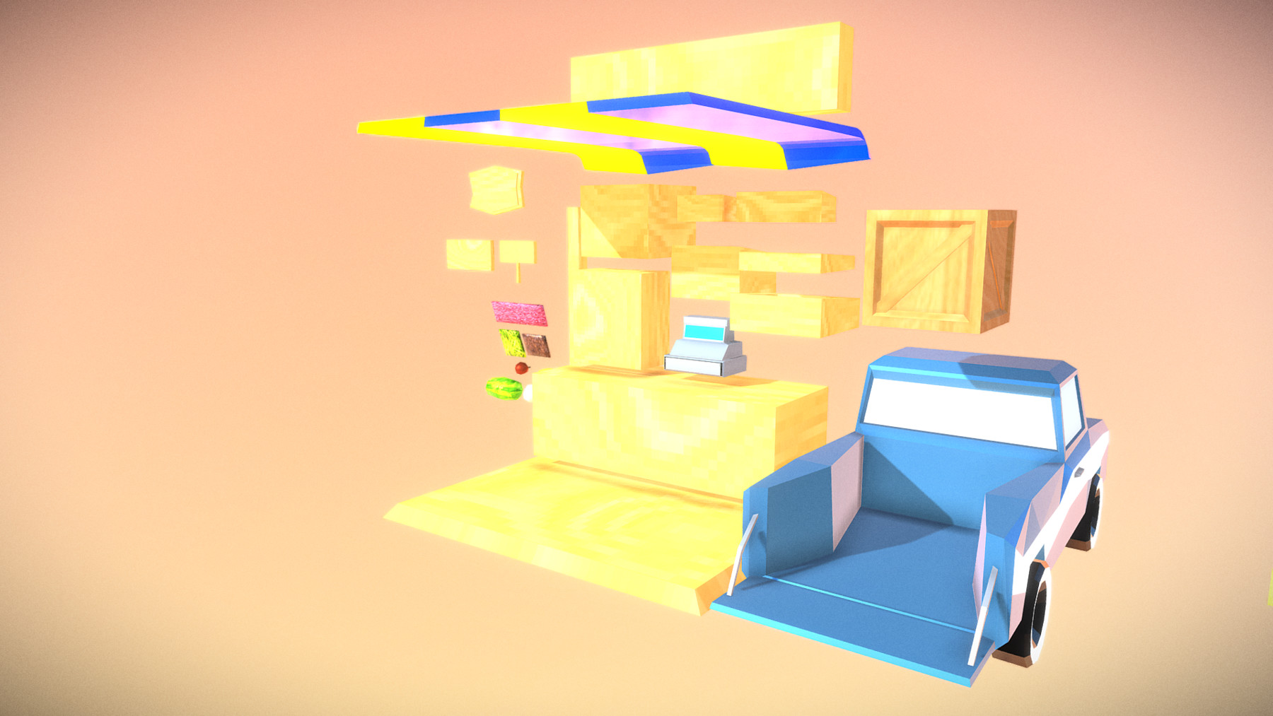 ArtStation - Modular Farmers Market Stall | Resources