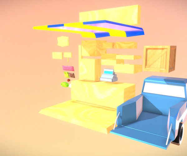 ArtStation - Modular Farmers Market Stall | Resources