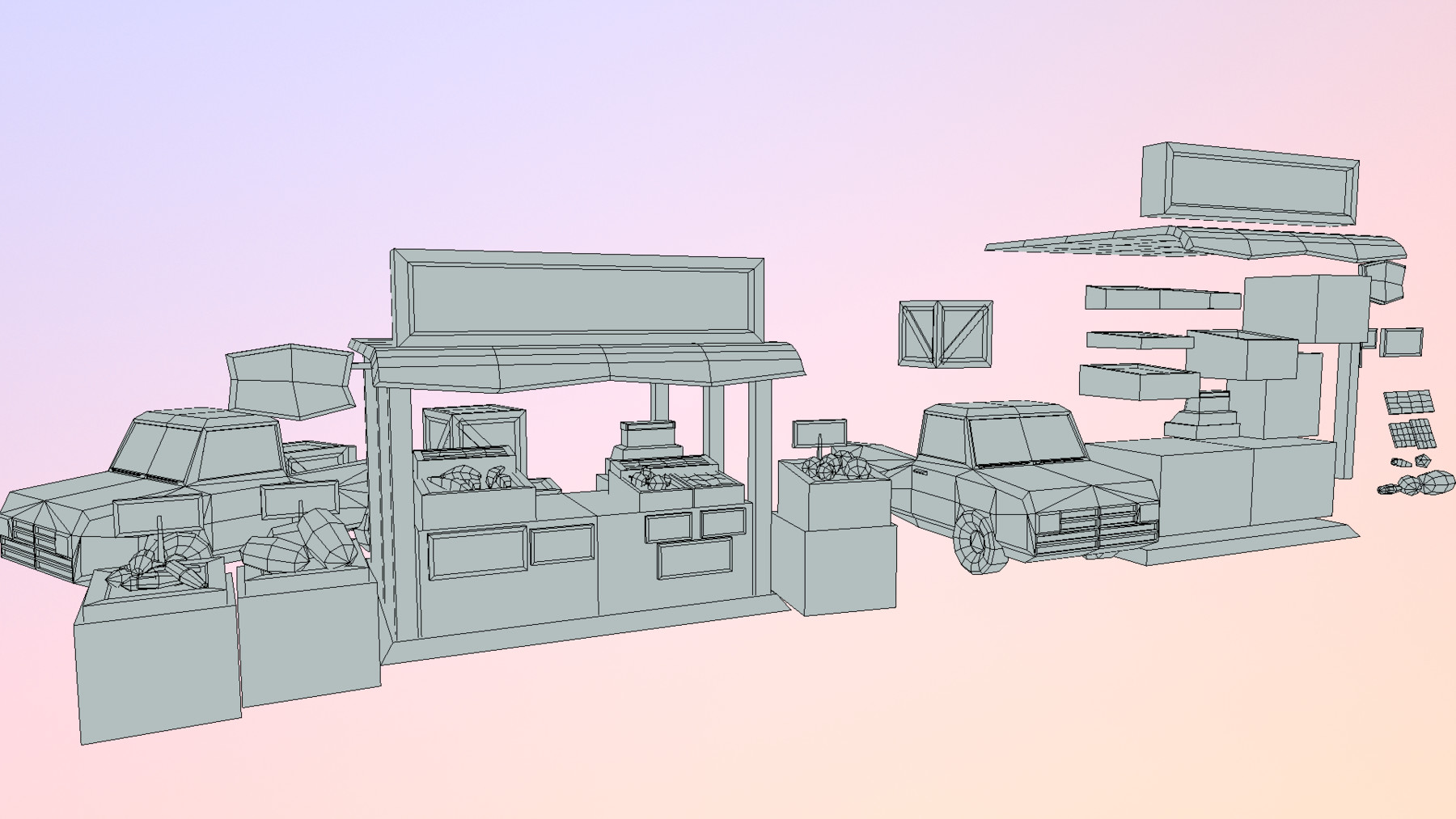 ArtStation - Modular Farmers Market Stall | Resources