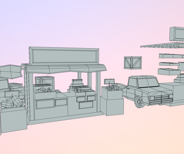 ArtStation - Modular Farmers Market Stall | Resources