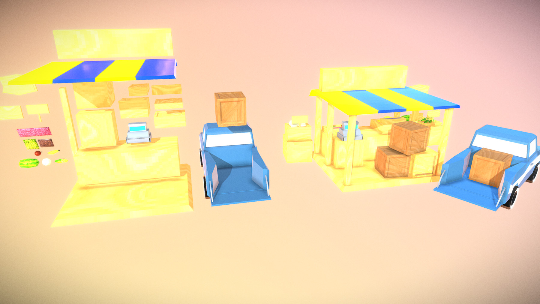 ArtStation - Modular Farmers Market Stall | Resources